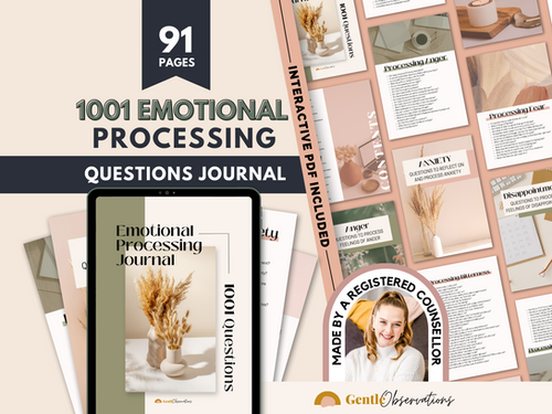 1001 Emotional Processing Journal Questions | Gentle Observations