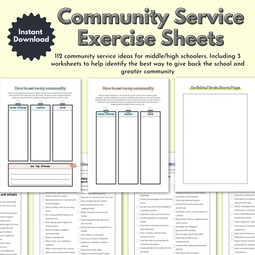 Restorative Justice Community Service Worksheets | Gentle Observations