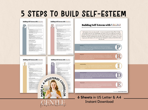 5 Steps To Build Self-Esteem: P.R.I.D.E - Acronym Psychoeducational ...