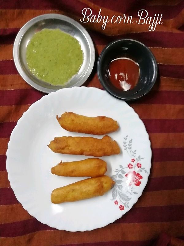 how to prepare baby corn bajji