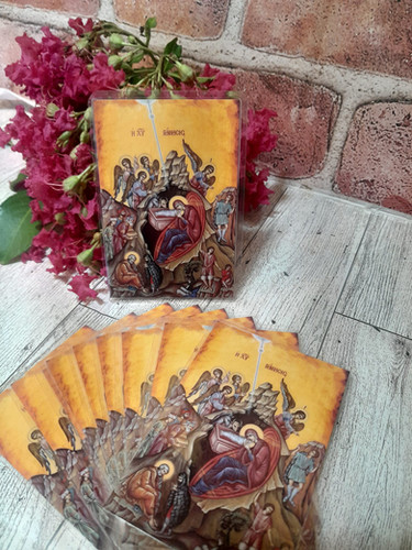 Laminated Icon of the Nativity of Christ | OrthodoxGladness