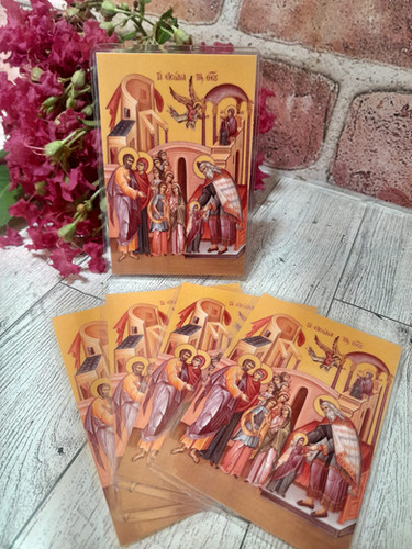 Laminated Icon of the Entrance of the Theotokos in the Temple ...