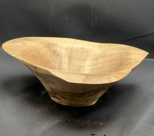 Flared Fiddleback Maple Live Edge Bowl | Heart and Wood
