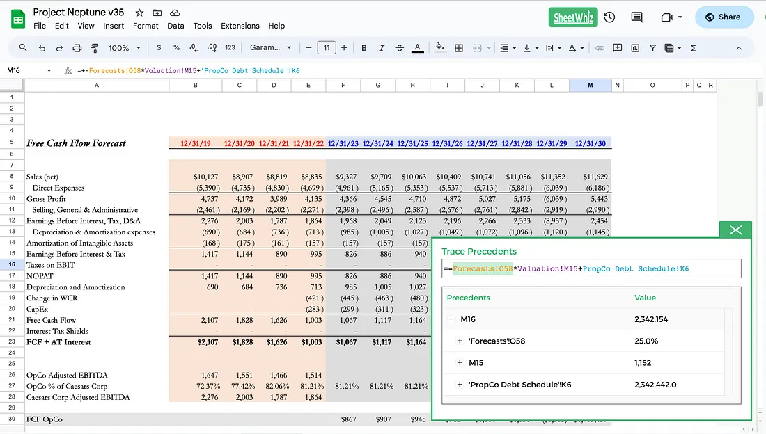 The BEST Way to Trace Precedents in Google Sheets