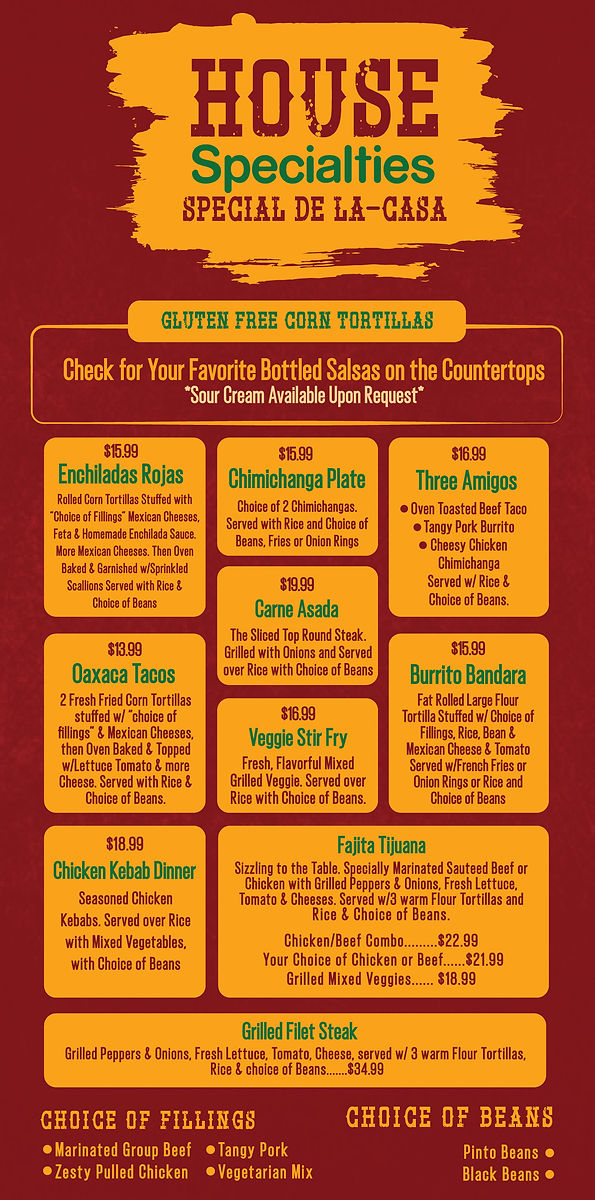 Nachos Mexican Grill And More | Mexican Food Menu