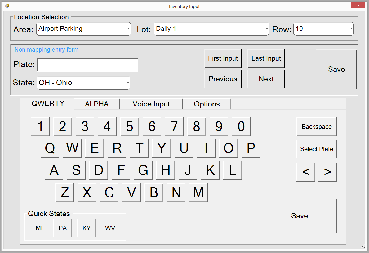 LPI Tracker® - Screen Shots - License Plate Inventory system