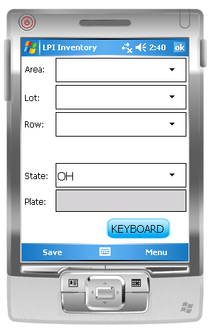 LPI Tracker® - Screen Shots - License Plate Inventory system
