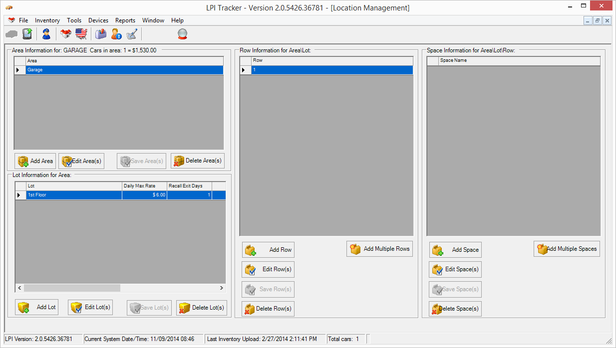 LPI Tracker® - Screen Shots - License Plate Inventory system
