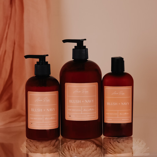 Blush + Navy Hand + Body Lotion | Aria Rose Bath Co