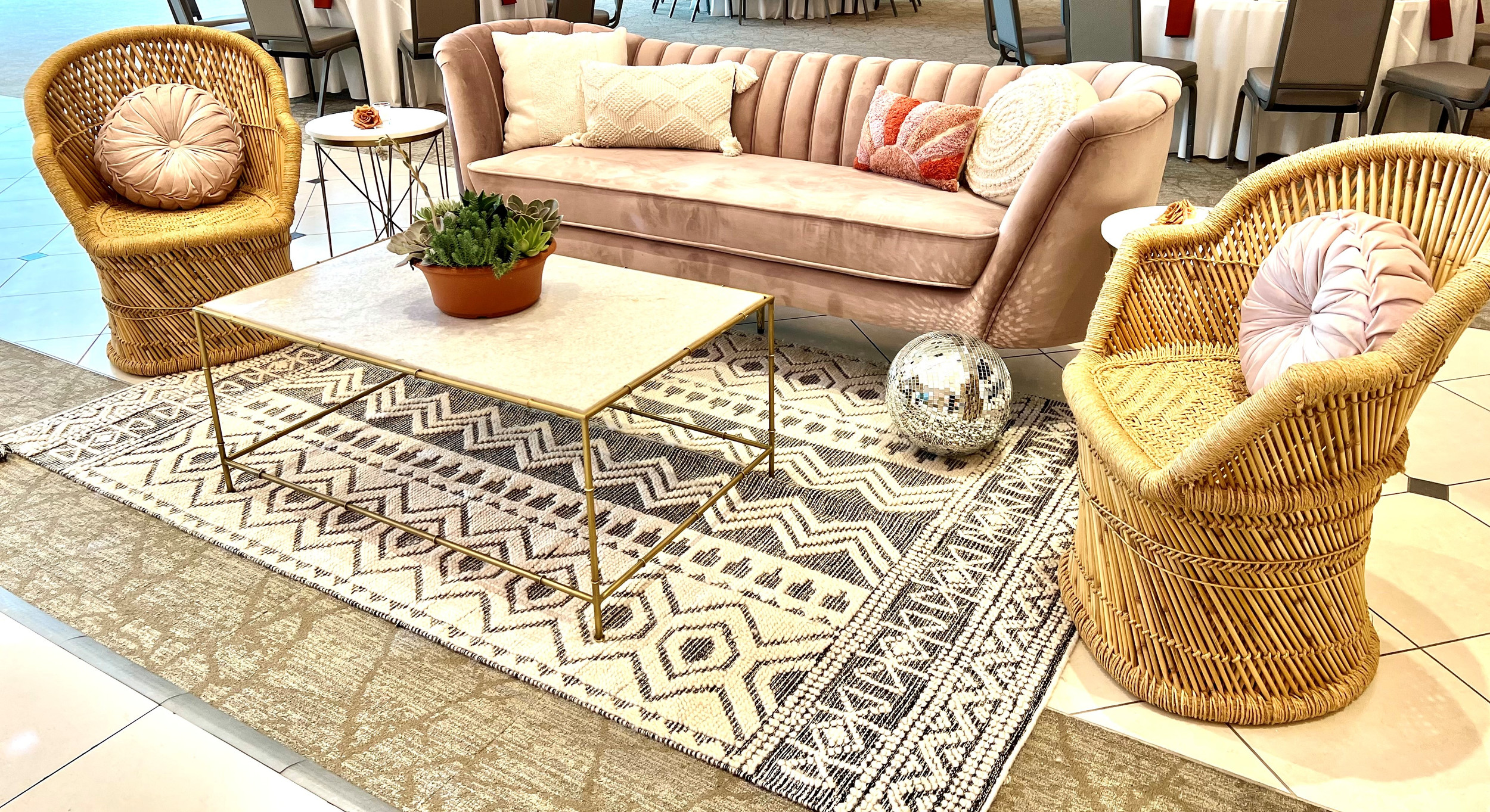 Boho Lounge Furniture | Party Rent DFW | Dallas Fort Worth