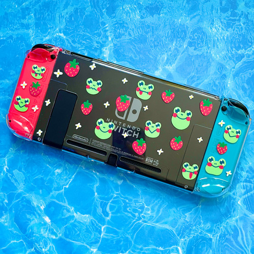 Strawberry Frog Clear Nintendo Switch Case | Chu Charms