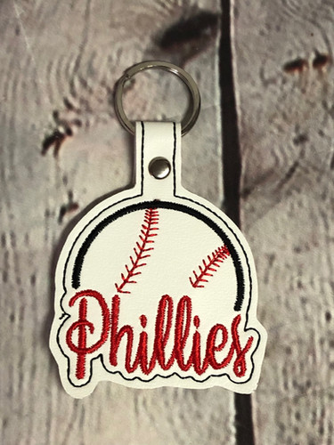 Philly Baseball Embroidered Key Chain -Made to Order | CQNC