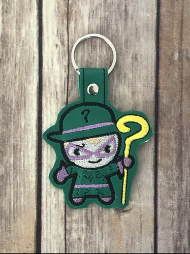 The Riddler Chibi Embroidered Key Chain | CQNC