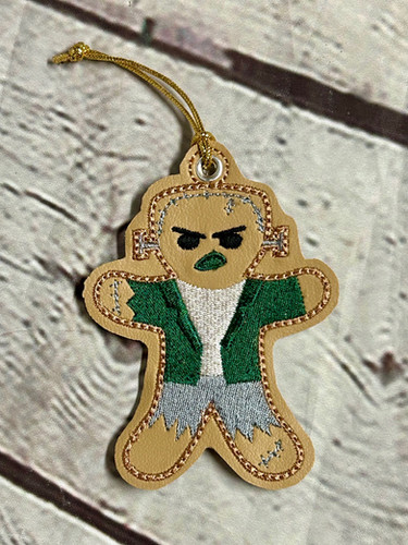 Gingerbread Frankenstein Ornament - Made to Order | CQNC