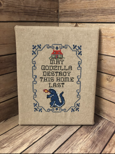 May Godzilla Destroy This Home Last Space Godzilla Wall Art -Made to ...