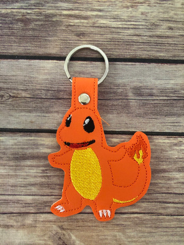 Pocket Monster Charmander Embroidered Key Chain | CQNC