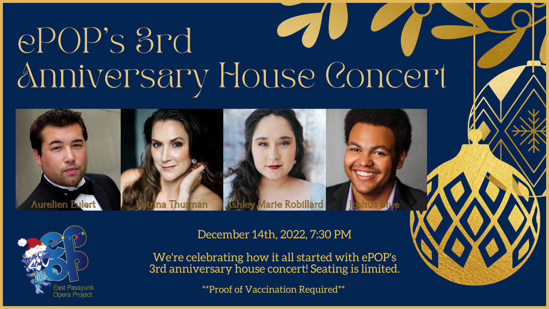 3rd Anniversary House Concert | East Passyunk Opera Project & Opera ...