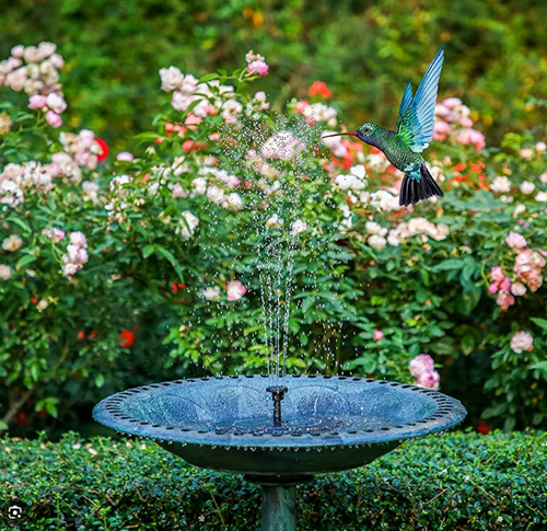 Bird Bath with Solar Powered Pump | Arkearth