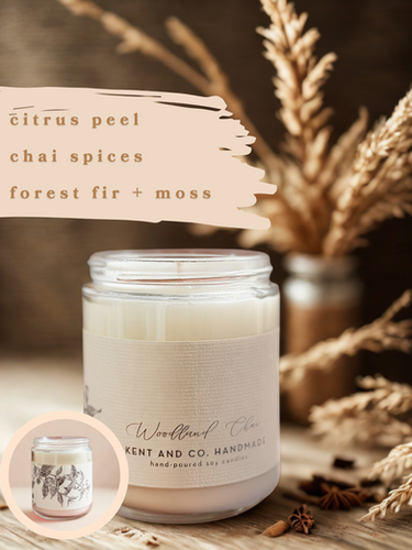 Fall Scents Soy Candle | 9 oz Jar | Kent and Co Handmade