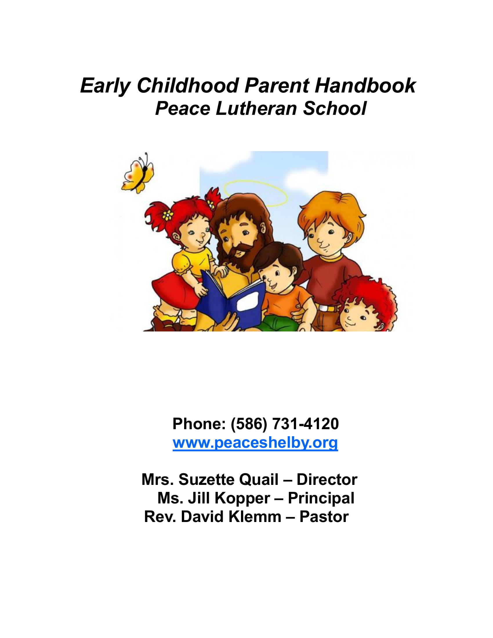 PRESCHOOL HANDBOOK | peaceshelby