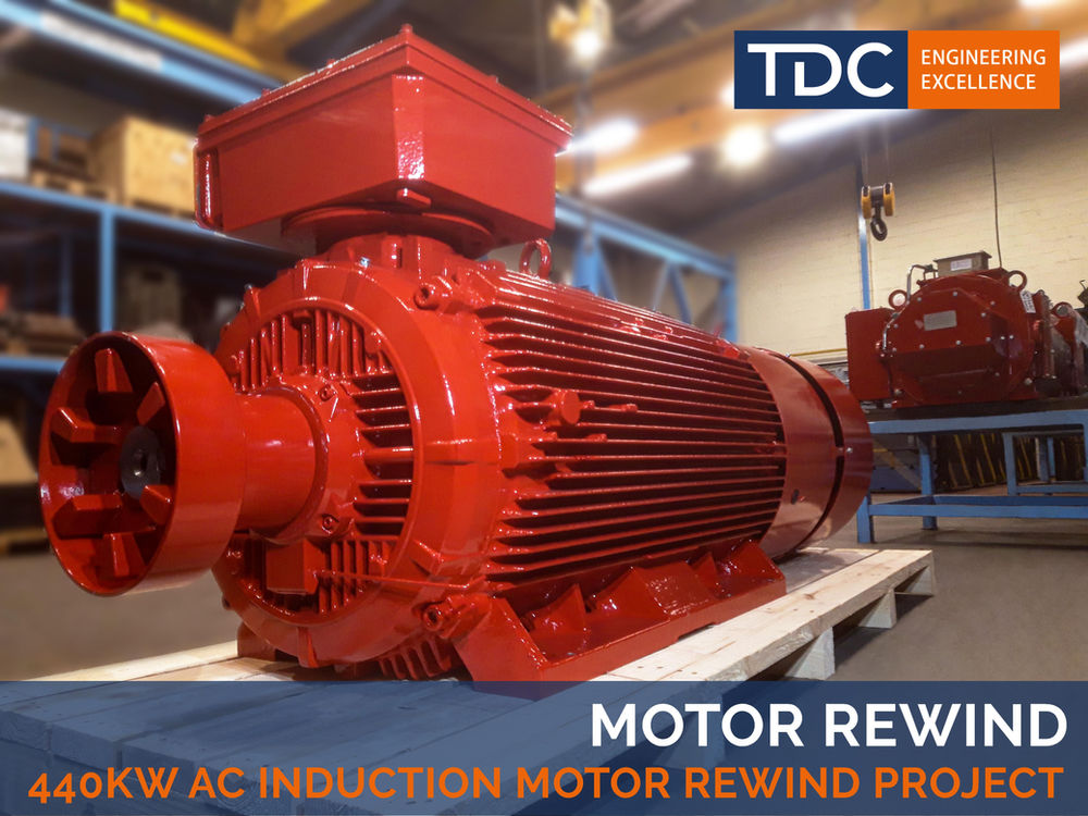 440kW AC Induction Motor Rewind Project