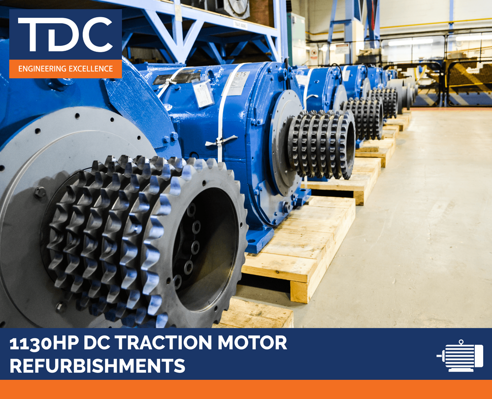1130HP DC Traction Motor Refurbishments