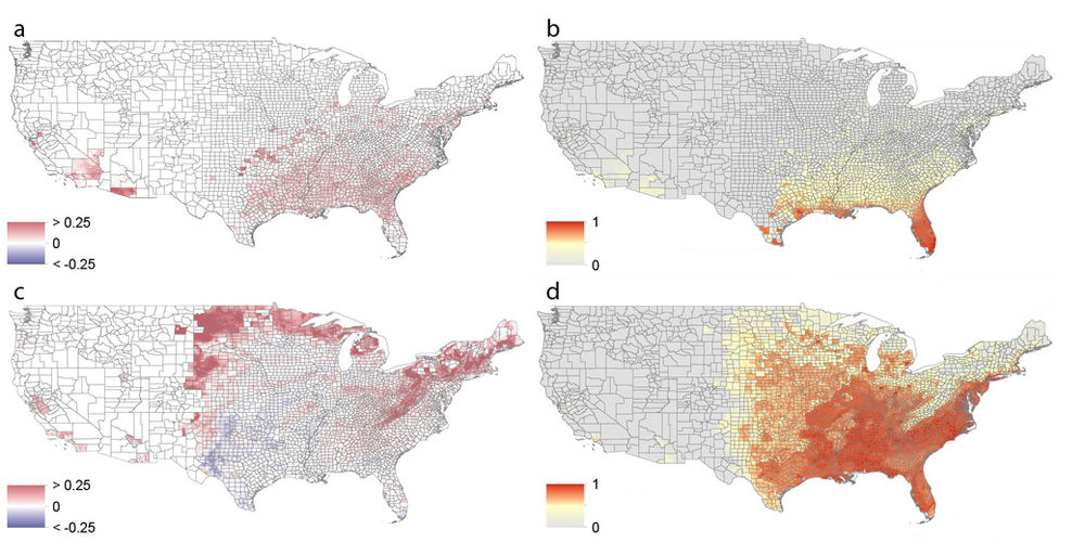 Mapping the spread of the Aedes aegypti and Aedes albopictus mosquitoe
