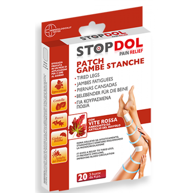 STOP DOL PAIN RELIEF ЛЕПЕНКИ ЗА УМОРЕНИ КРАКА 20 бр. | messi.bg