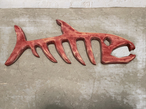 Shark Cut Out stained red and black weathered) | Splintered Dreams