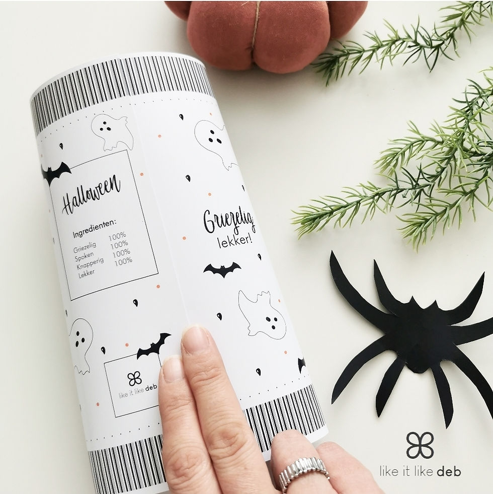 Diy spooky chips zakje maken