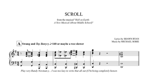Scroll Sheet Music and Track | Camp YATC
