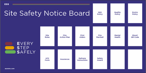 ESS-SPEC 20 - Site Safety Notice Board (Irish) | CCSUK