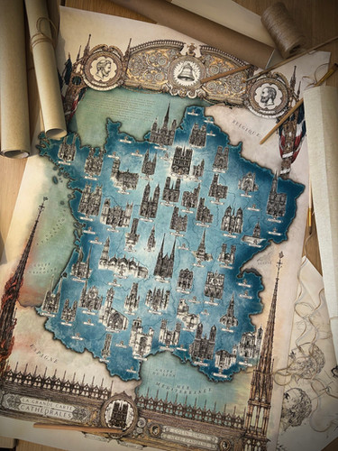 GRANDE CARTE DES CATHÉDRALES - Archevêque | Colin SIMON