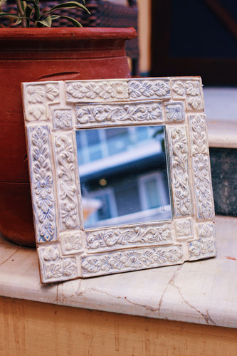 White Double Border - Mirror Frame | Vivikoh Studio