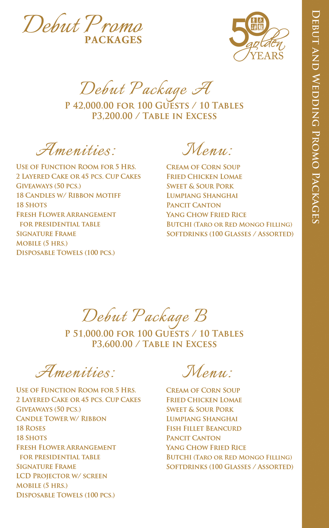 Party Packages | chineseresto