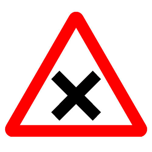 Crossroads 900mm Triangle | Commercial Signage