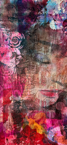 REFLECTING | Pj Schadler Studio Batik collage woman face