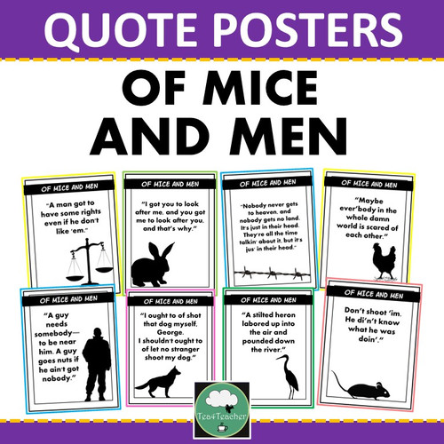 OF MICE AND MEN Quote Posters | Tea4Teacher