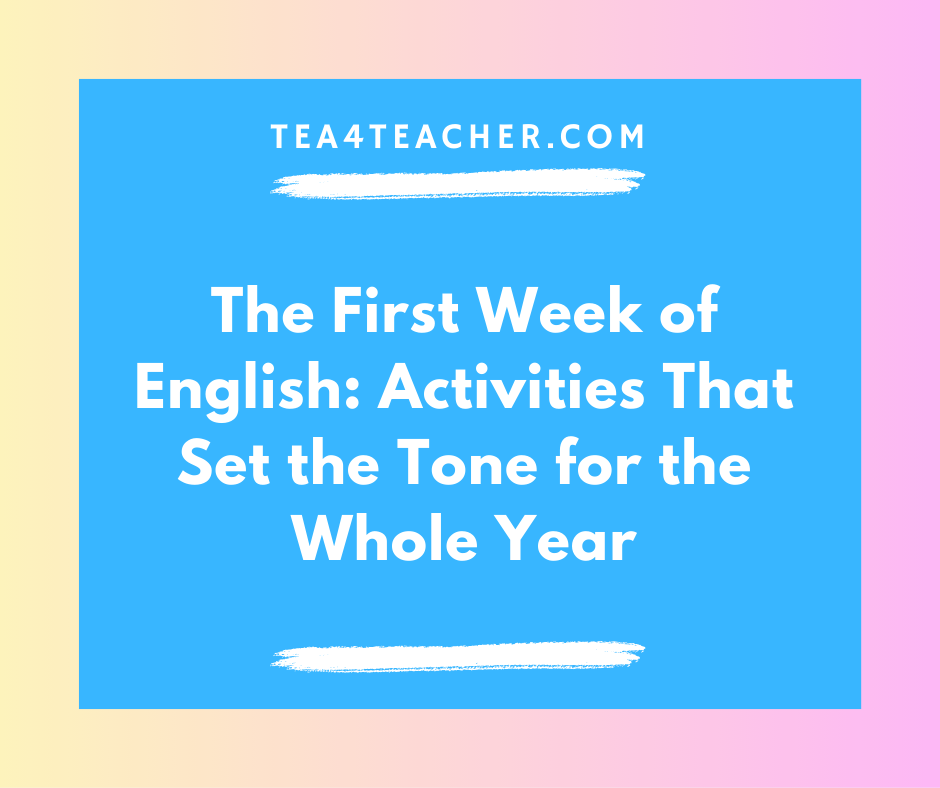 The First Week: High School English Introductory Activities That Set ...