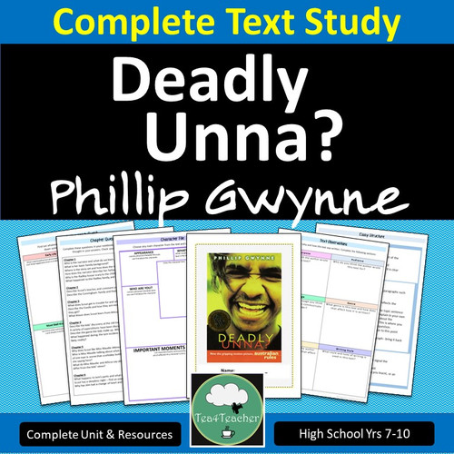 DEADLY UNNA Novel Study Unit | Tea4Teacher
