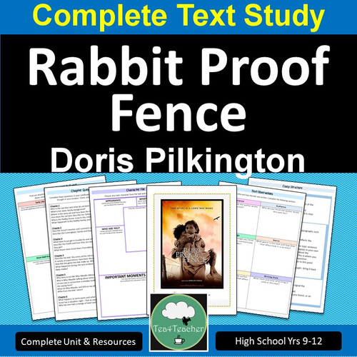 Rabbit-Proof Fence Novel Study Unit I Tea4Teacher