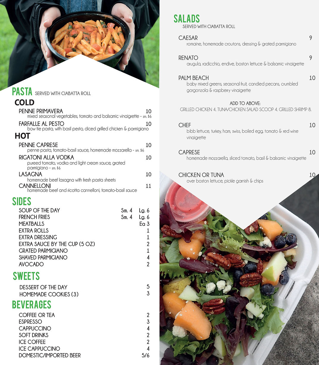 Menu | Piccolo Mondo New