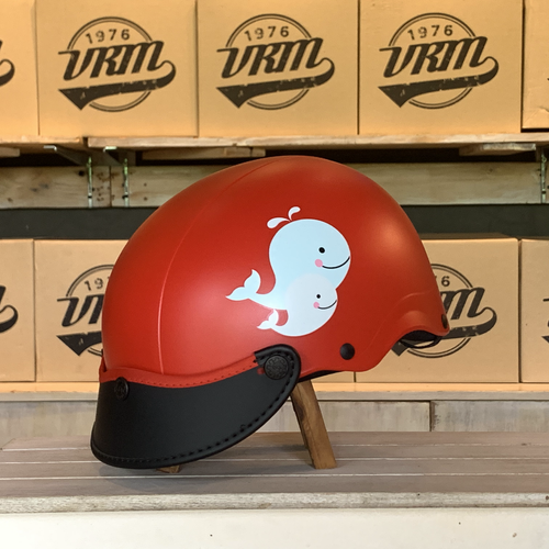 VROOM Kids NonSon Red Whale Bike Helmet | VRM 1976
