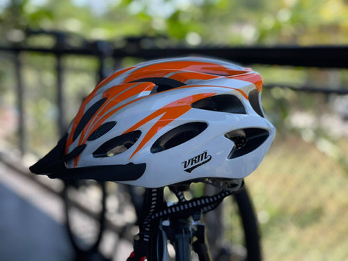 VRM BASIC BIKE HELMET White Orange | VRM 1976