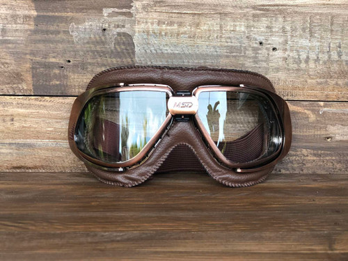Modern Aviator Goggles w/ Copper Trim with Side Flaps | VRM 1976