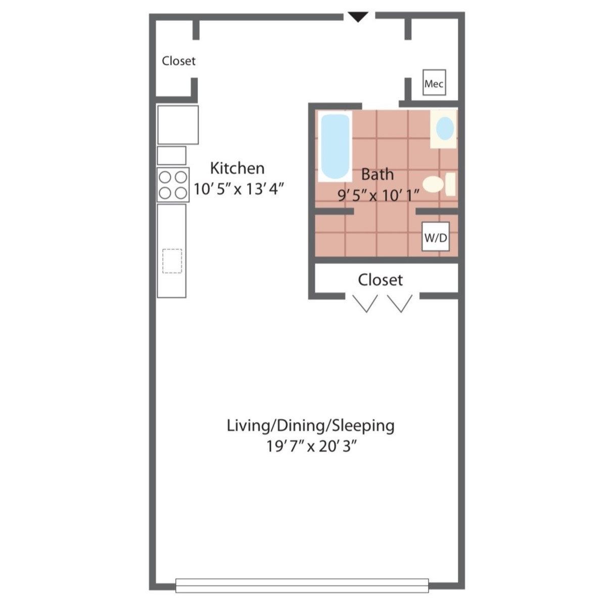 F11 - Studio | Floor Plans at Hatboro Lofts