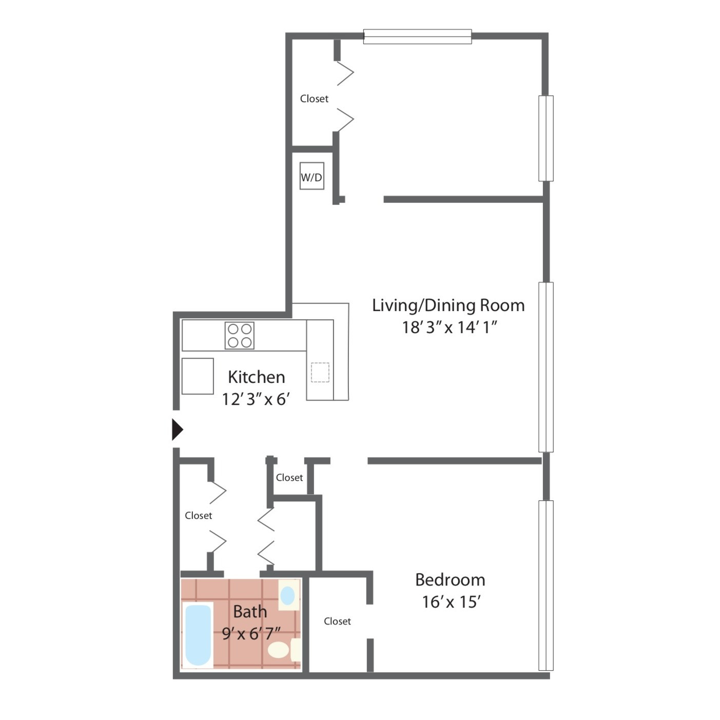 A3 - Two Bedroom | Floor Plans at Hatboro Lofts