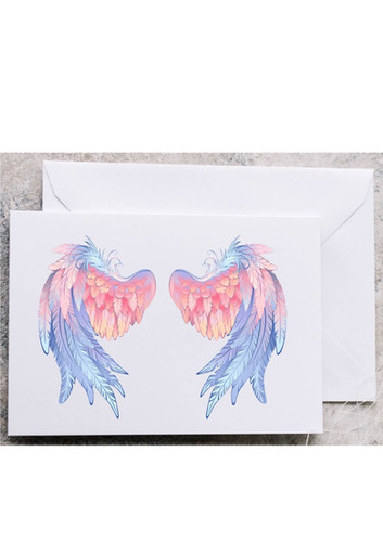 greeting card, angel card, angel wings,blank greeting card, birthday ...