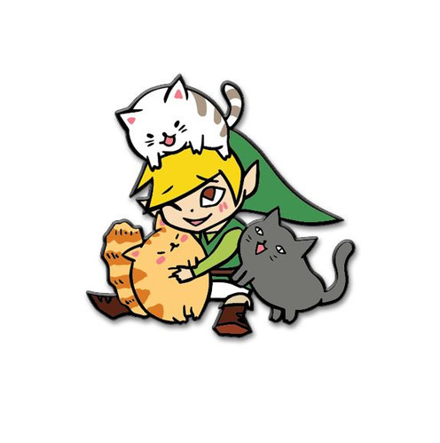 Link& Cats_ enamel pin | Nixax
