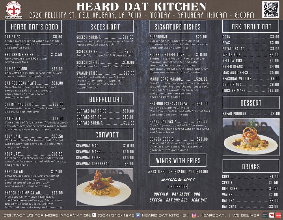 Menu Page | HEARD DAT KITCHEN